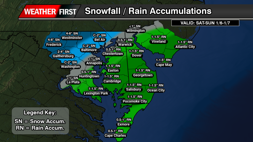 Snowfall / Rainfall Outlook Sat-Sun • TV Delmarva